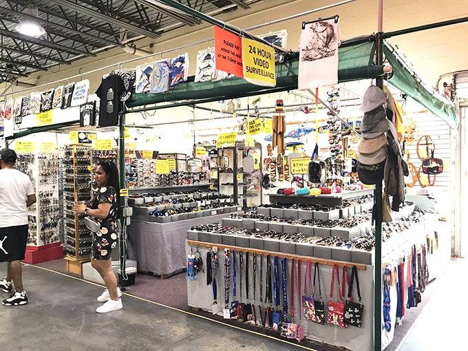 Treasure hunting in progress! The serious expression of shoppers scanning for deals is the universal language of flea market devotion.