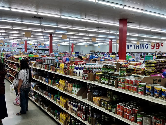 The "Everything 99¢" section – where shoppers experience that rare combination of excitement and fiscal responsibility in equal measure.