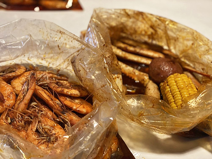 Seafood in plastic bags might seem strange until you taste the magic inside. Like Christmas morning for your taste buds&mdash;if Santa delivered shrimp and spices.