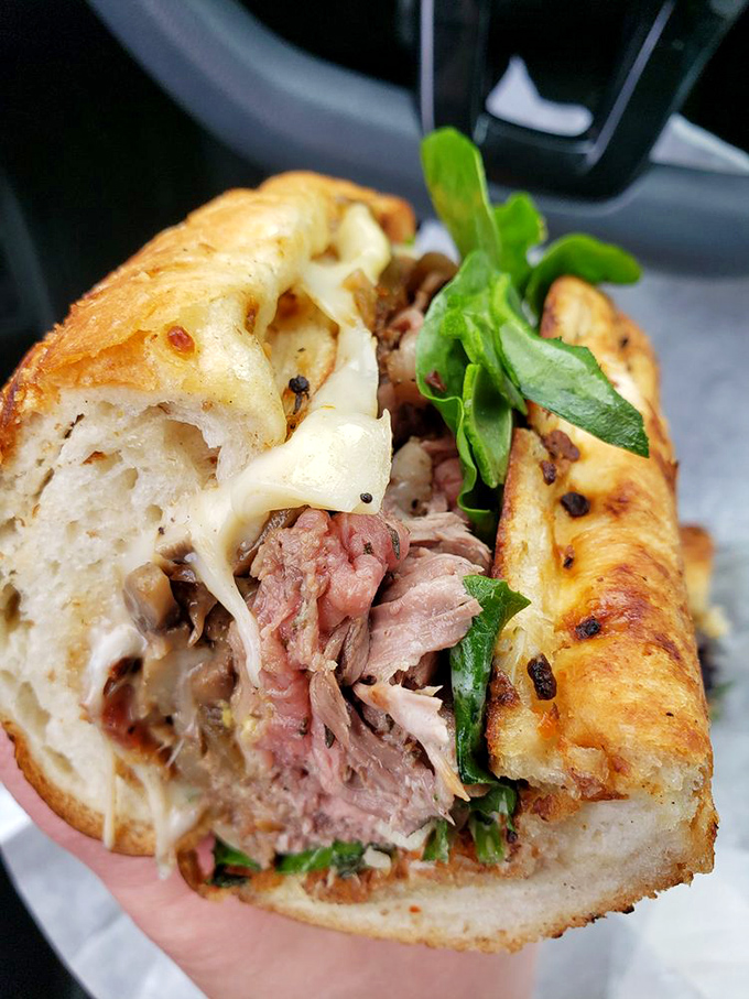 Melted cheese cascades over perfectly cooked meat&mdash;the sandwich equivalent of hitting the lottery and finding out you've got an extra ticket.