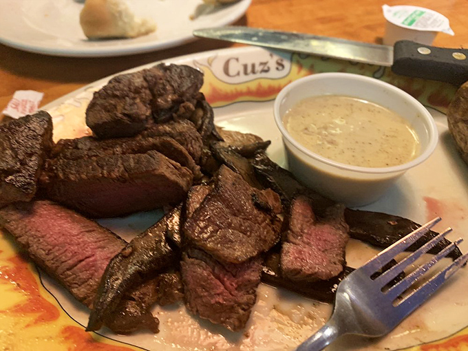 Sliced filet that's been cooked with such precision, it could make a Swiss watchmaker weep with admiration.