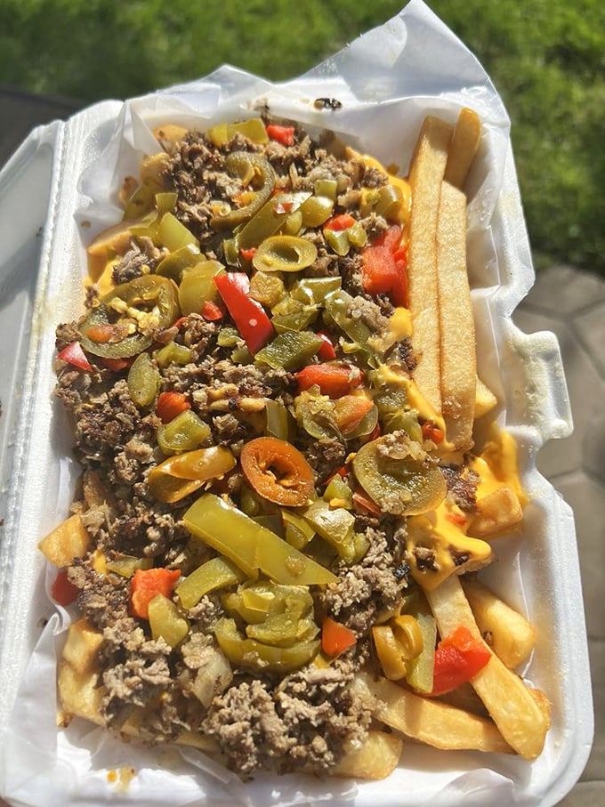 Cheesesteak fries&mdash;because sometimes you want your cheesesteak experience in a different format. It's like the remix version of your favorite song.