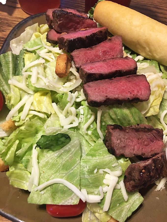 Who said salads can't be exciting? This steak-topped garden party proves vegetables are just waiting for the right meaty companion.