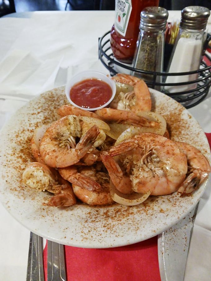 These jumbo shrimp&mdash;a delicious oxymoron&mdash;are Maryland's version of seafood perfection. Spice-dusted treasures that make you wonder why you'd eat anything else.