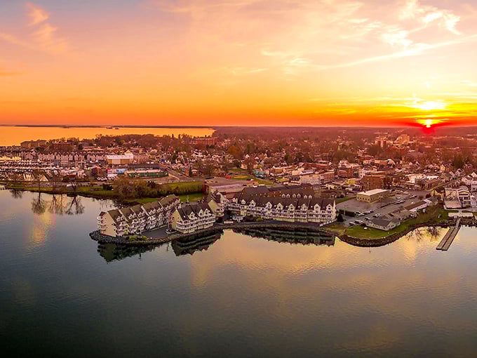 Sunset over Deep Creek Lake creates the kind of golden-hour magic that makes amateur photographers look like professionals and professionals weep with joy.