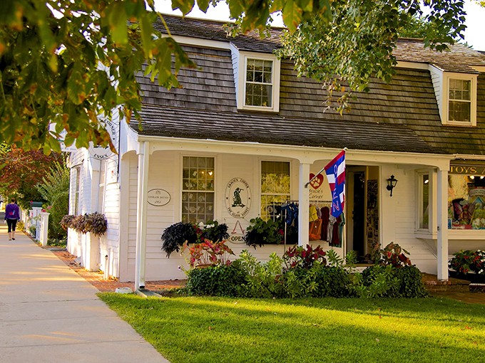 Charming storefronts with cedar-shingled roofs and window boxes bursting with flowers&mdash;the kind of shop that makes you want to buy something just to support the cuteness.