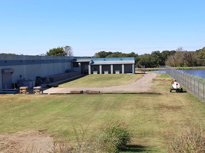 Modern meets practical at this range facility. Not exactly historic, but hey, even in charming small towns, folks need contemporary amenities. 