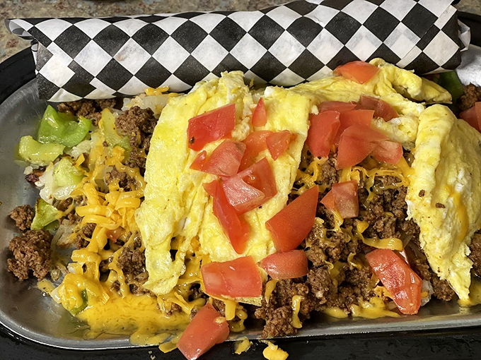 The taco scramble brings together two of life's greatest pleasures—breakfast and Mexican food—in a marriage that even your most judgmental relative would approve of.