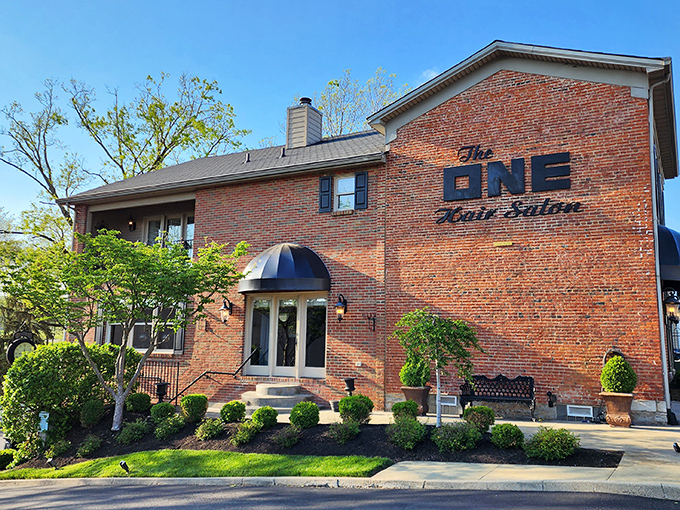 The One Hair Salon's brick facade and meticulous landscaping prove that in Lebanon, even everyday errands happen in postcard-worthy settings.