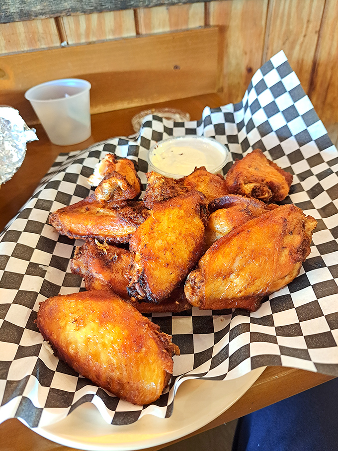 Golden-brown chicken wings that make you wonder why buffalo ever got all the credit. The perfect balance of crispy exterior and juicy interior.