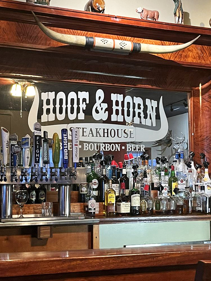 The bar doesn't just stock spirits&mdash;it captures the essence of a classic steakhouse where bourbon and beef form a lifelong partnership.