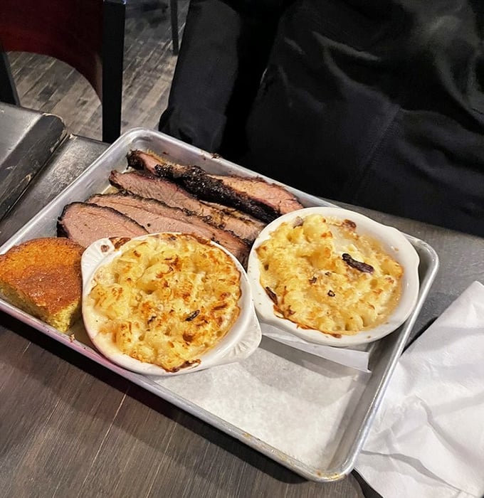 Double mac attack! When one serving of mac and cheese isn't enough, because sometimes life calls for excess in the best possible way.