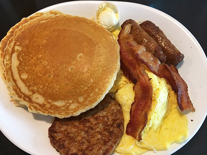 The breakfast sampler that answers life's eternal question: "Why choose one breakfast item when you can have them all on one magnificent plate?"