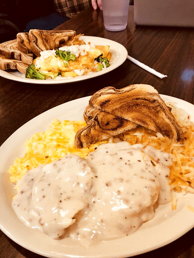 A vegetable-studded breakfast masterpiece crowned with sunny-side-up eggs &ndash; like a garden party where potatoes are the guests of honor. 