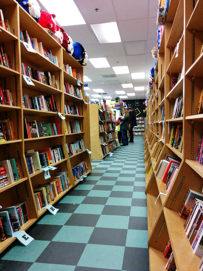 The checkerboard floor leads you deeper into the labyrinth. Breadcrumbs won't help when every turn reveals another must-have title.