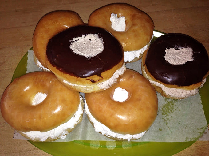 Donut sandwiches that make you question everything you thought you knew about breakfast. Cream-filled revelations waiting to happen.