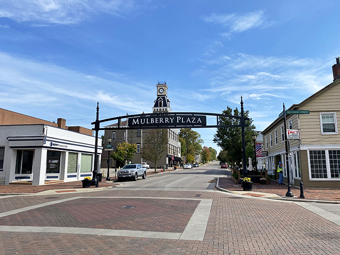 Mulberry Plaza welcomes visitors to another charming section of Lebanon's historic district, where brick streets and vintage architecture reign supreme.