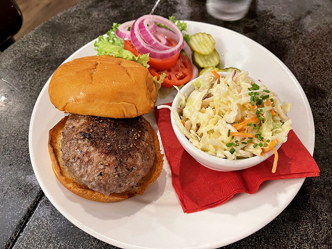 The burger that launched a thousand cravings: Perfectly seared beef on a pillowy bun with all the fixings &ndash; proof that sometimes simplicity is the ultimate sophistication.