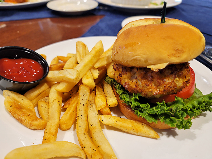 The burger that makes you question why you ever waste calories on fast food. That golden bun and seasoned fries are what comfort food dreams are made of.