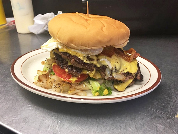 This burger doesn't need a filter&mdash;layers of melted cheese cascading down beef patties like a delicious waterfall of indulgence.