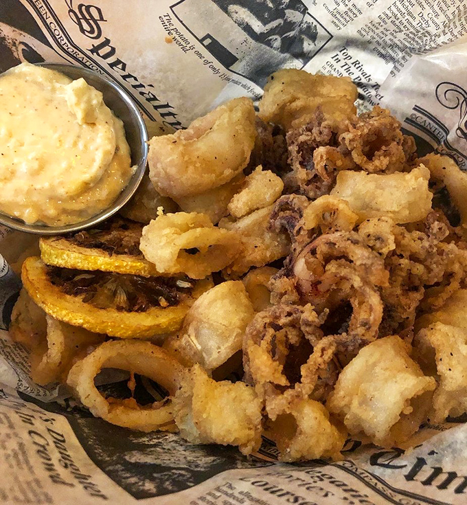 Calamari so perfectly golden and crispy, even people who say "I don't eat tentacles" will be reaching across the table for seconds.