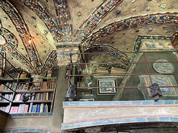 The ceiling that launched a thousand "how did they DO that?" questions. Concrete never looked so poetic or made so many architects rethink their medium.