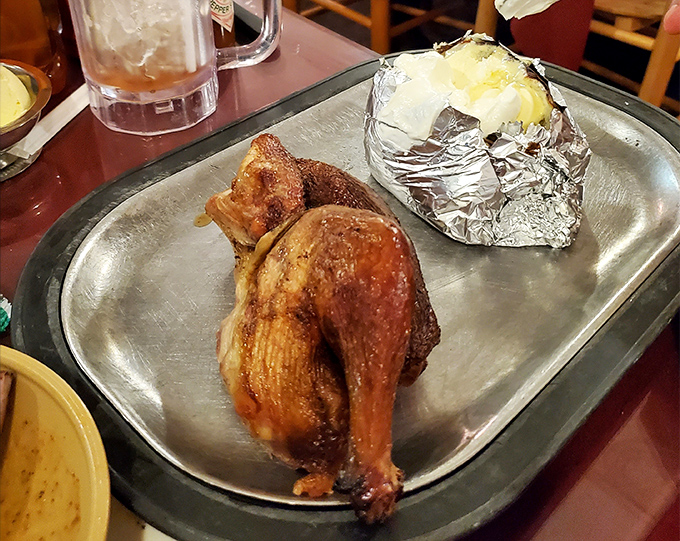 This isn't just chicken&mdash;it's poultry that's achieved its highest purpose in life. Paired with that butter-drenched potato, it's comfort food elevated to an art form.