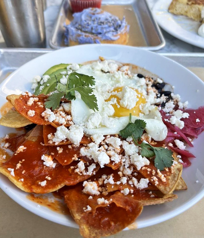 These chilaquiles are what happens when tortilla chips fulfill their destiny&mdash;crispy, saucy, topped with a perfect egg and enough cotija cheese to make you weep with joy.