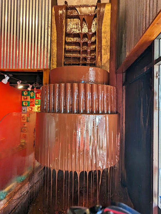 The chocolate fountain &ndash; nature's most perfect waterfall. Willy Wonka would approve of this magnificent cascade of possibility.