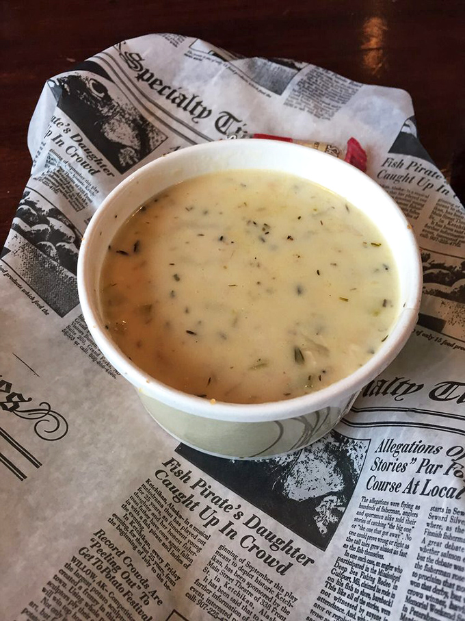 Creamy clam chowder that demands to be savored slowly. Each spoonful is like a warm hug on a foggy London morning.