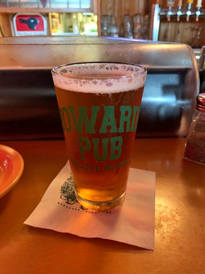 A cold draft in a Howard's Pub glass &ndash; where the condensation races down the side like it's trying to catch the ferry back to the mainland.