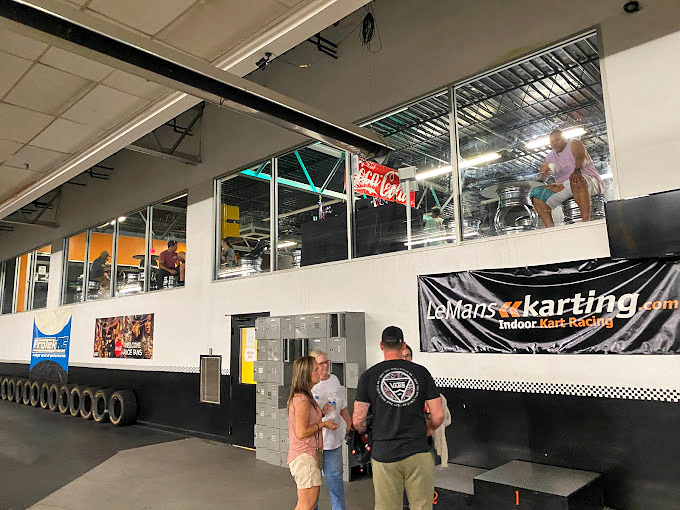 Where racing dreams begin. The LeMans banner hangs like a checkered flag, beckoning speed demons to test their mettle below.