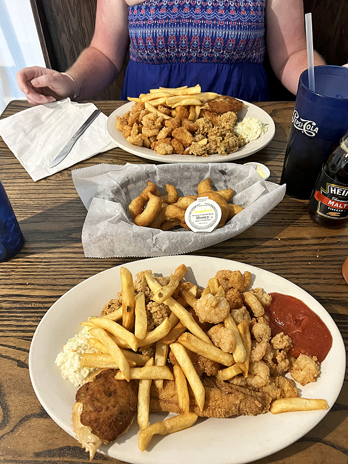 A feast fit for Neptune himself. The basket of hushpuppies serves as the opening act to a seafood symphony that deserves a standing ovation.