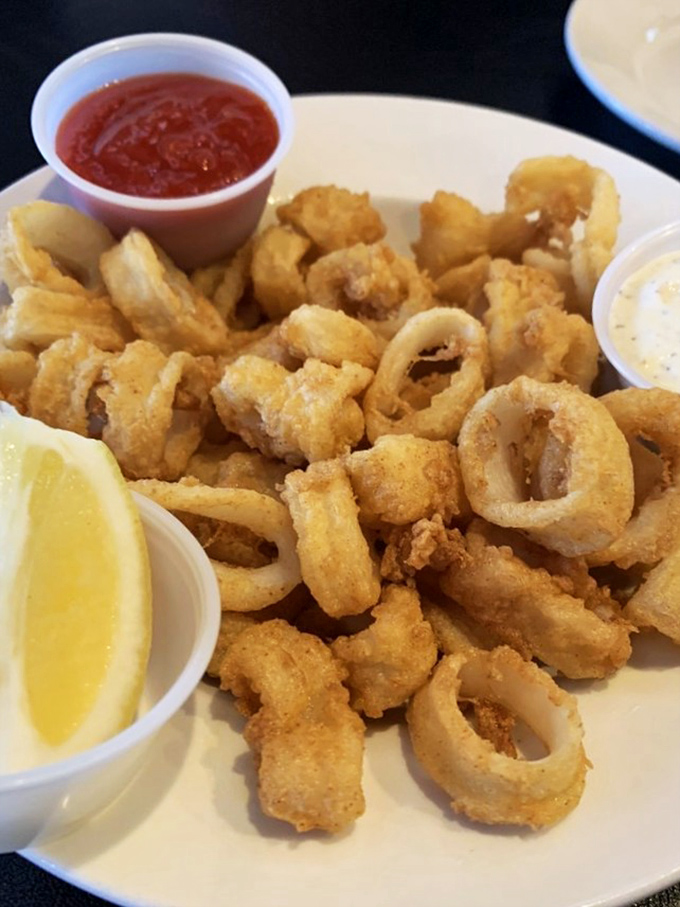 Golden-fried calamari so perfectly crisp that each bite makes a sound Italian grandmothers would approve of with a satisfied nod.