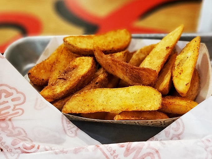 These aren't just fries&mdash;they're supporting actors deserving their own Oscar. Crispy, seasoned potato wedges ready for their close-up.