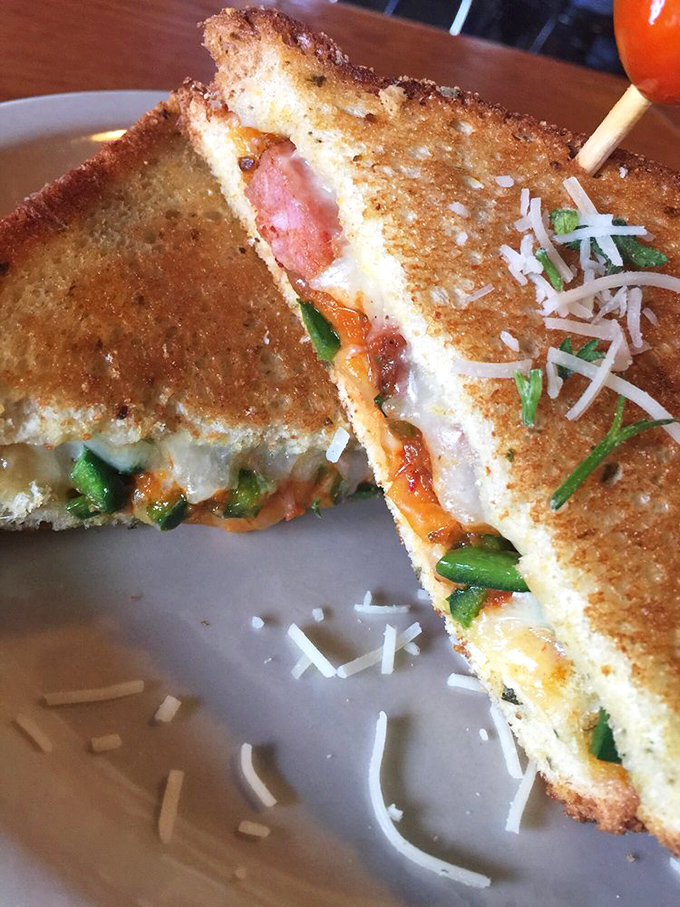 Golden-brown perfection meets gooey interior&mdash;this sandwich demonstrates why the phrase "chef's kiss" was invented.