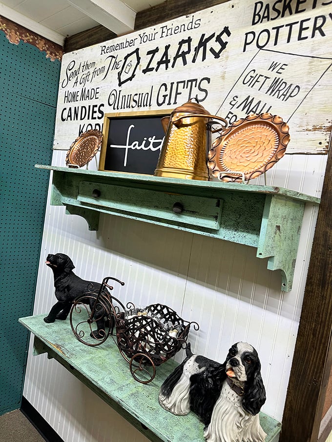 The checkout counter doubles as a time machine, complete with vintage decor that whispers sweet nothings about simpler days.