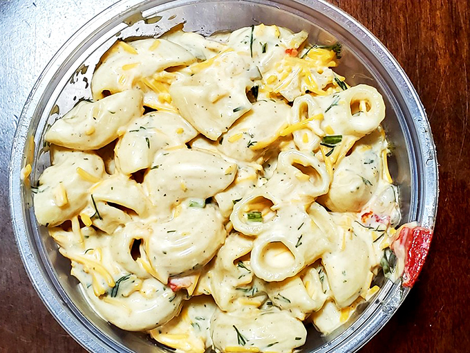 Creamy mac salad&mdash;the unsung hero of hot chicken joints. This cool, creamy companion is your taste buds' best friend when the heat gets serious.