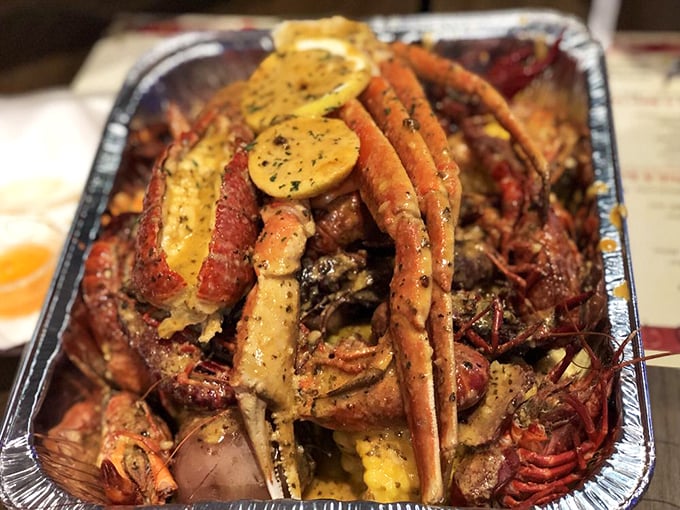 It's not a proper seafood boil until your table looks like the aftermath of a delicious maritime battle. Victory never tasted so sweet.