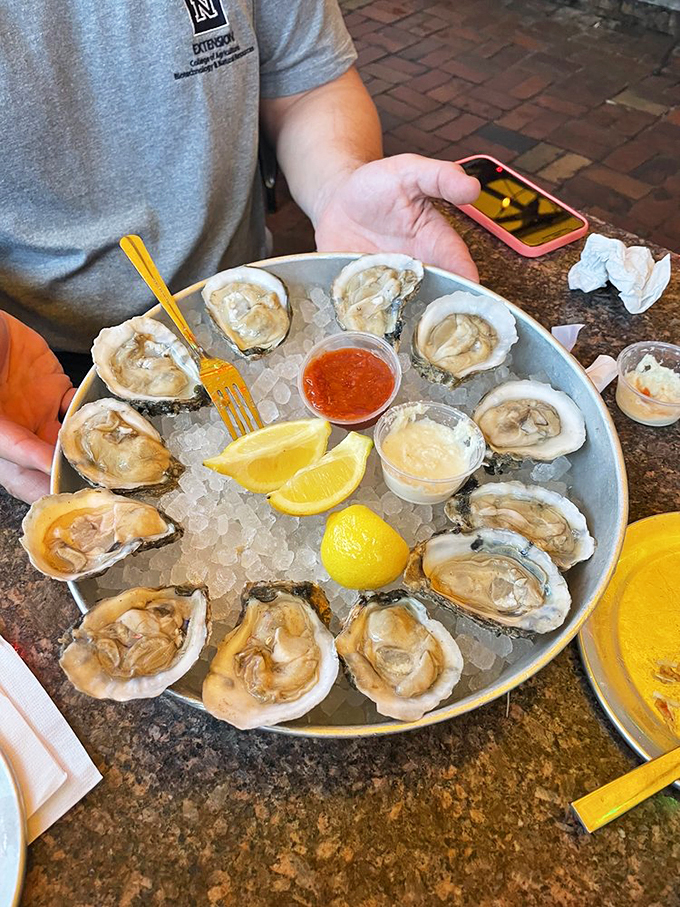 Fresh oysters on ice &ndash; nature's perfect appetizer, requiring nothing more than a squeeze of lemon and good company to enjoy.