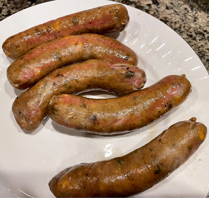 Sausages with that perfect snap&mdash;plump, juicy links that would make even the most stoic German nod in approval.