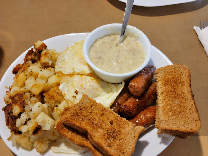 The breakfast plate that answers the eternal question: "Why choose between eggs, sausage, and gravy?" with a resounding "You don't have to!"