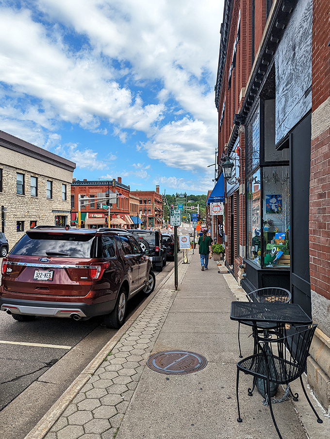 Main Street's sidewalks invite you to stroll at a pace that feels revolutionary in our hurried world &ndash; slow enough to window shop, fast enough to build an appetite.