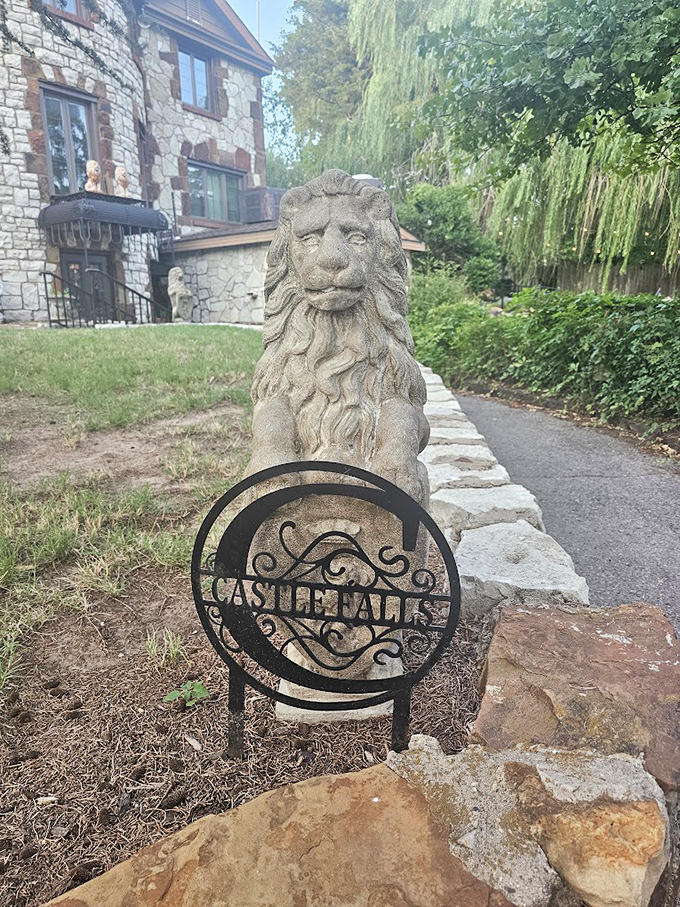 Even the guardian lions know this place is special&mdash;they've been keeping watch over Castle Falls' enchanted grounds for decades.