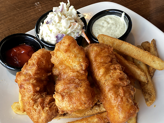 Three golden soldiers of seafood standing at attention, ready to sacrifice themselves for your dining pleasure.