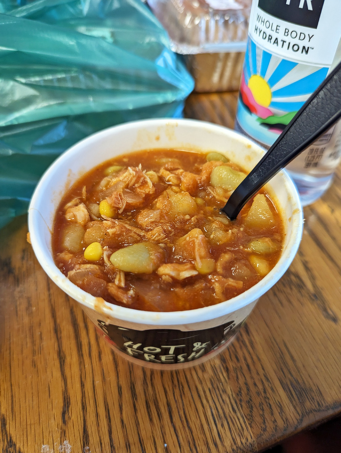 This isn't just soup &ndash; it's a hearty Brunswick stew that whispers "comfort" with every spoonful of chicken, potatoes, and corn.