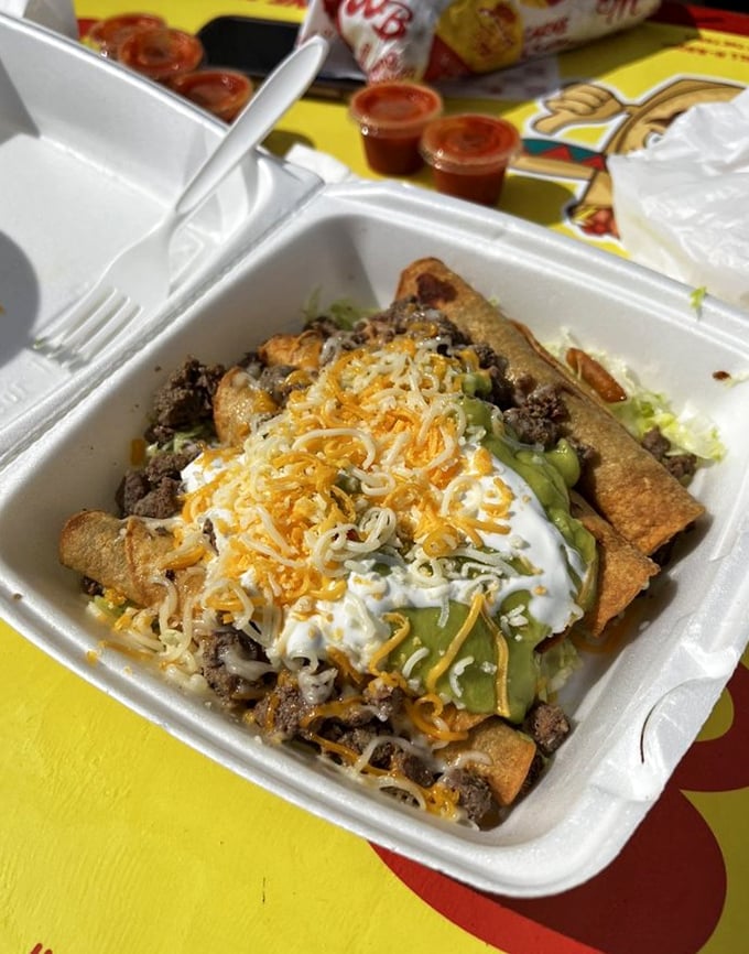 Taquitos lined up like delicious soldiers, crispy on the outside and tender within &ndash; the textural dream team.