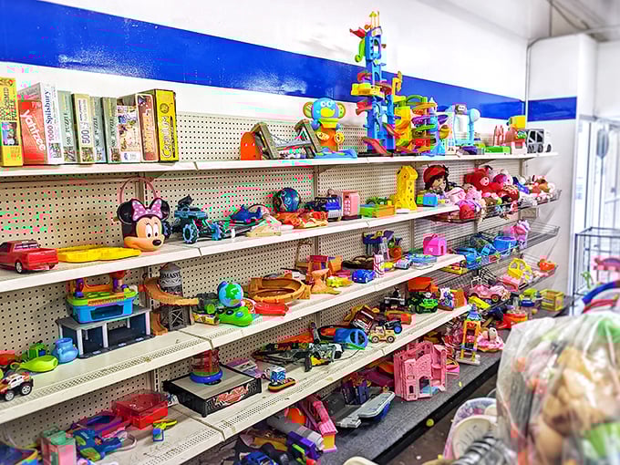 Toy Story meets real life in this colorful corner. It's like your childhood decided to have a reunion party!