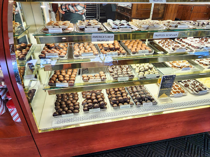 Truffles arranged with military precision, each one a tiny general in the army of deliciousness. America's best, indeed.