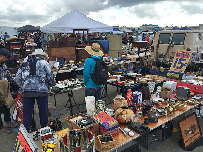 Alameda's waterfront market – where the views compete with the vintage finds for your attention.